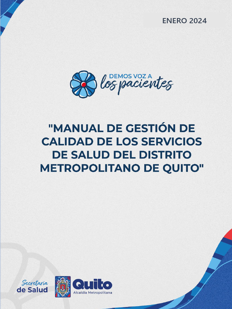 Manual de Calidad Del DMQ | PDF | Calidad (comercial) | Seguridad del paciente