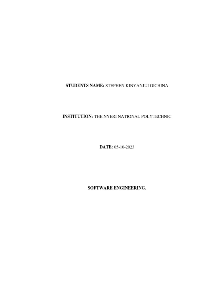 Software Engineering Pdf Software Software Engineering