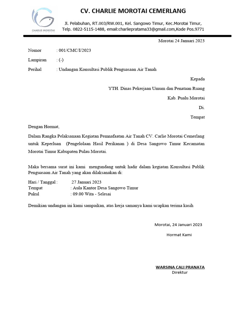 Proposal Rekomtek CV. WarsinaCali Pratama | PDF