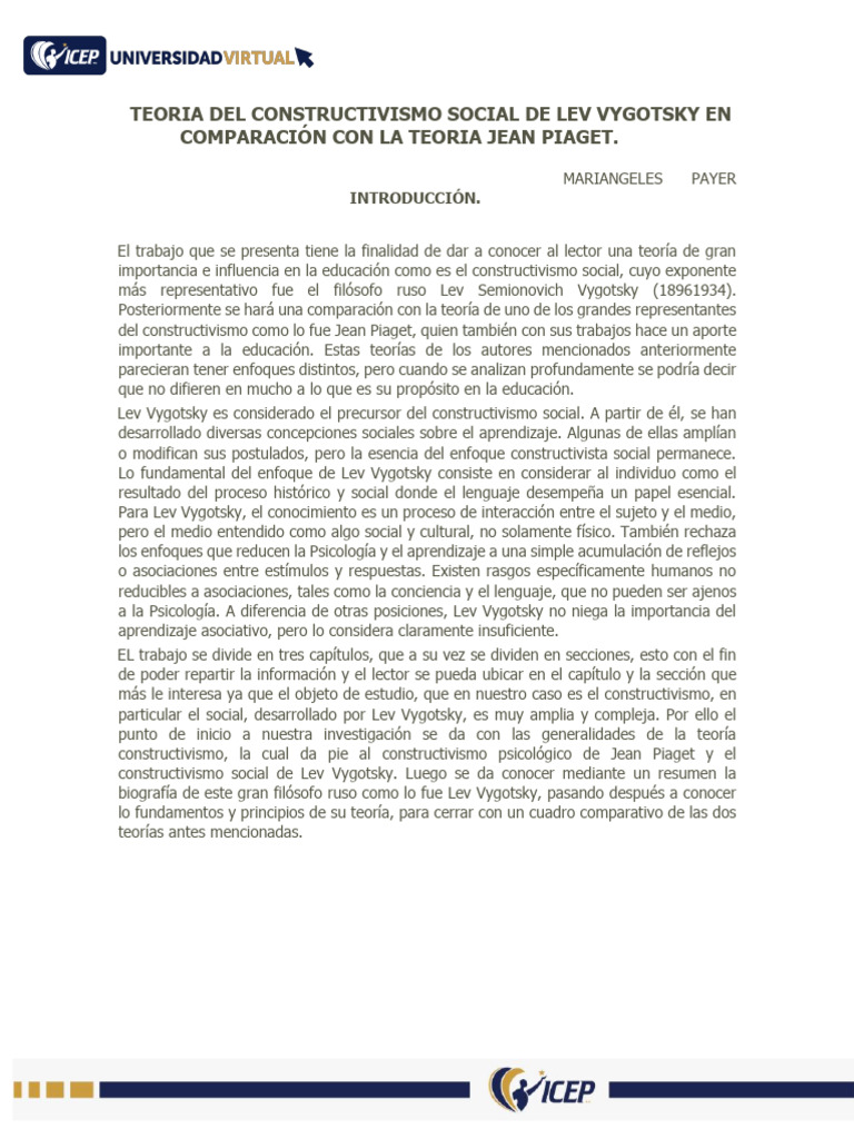 Teoría Del Constructivismo Social | PDF | Constructivismo (filosofía de ...