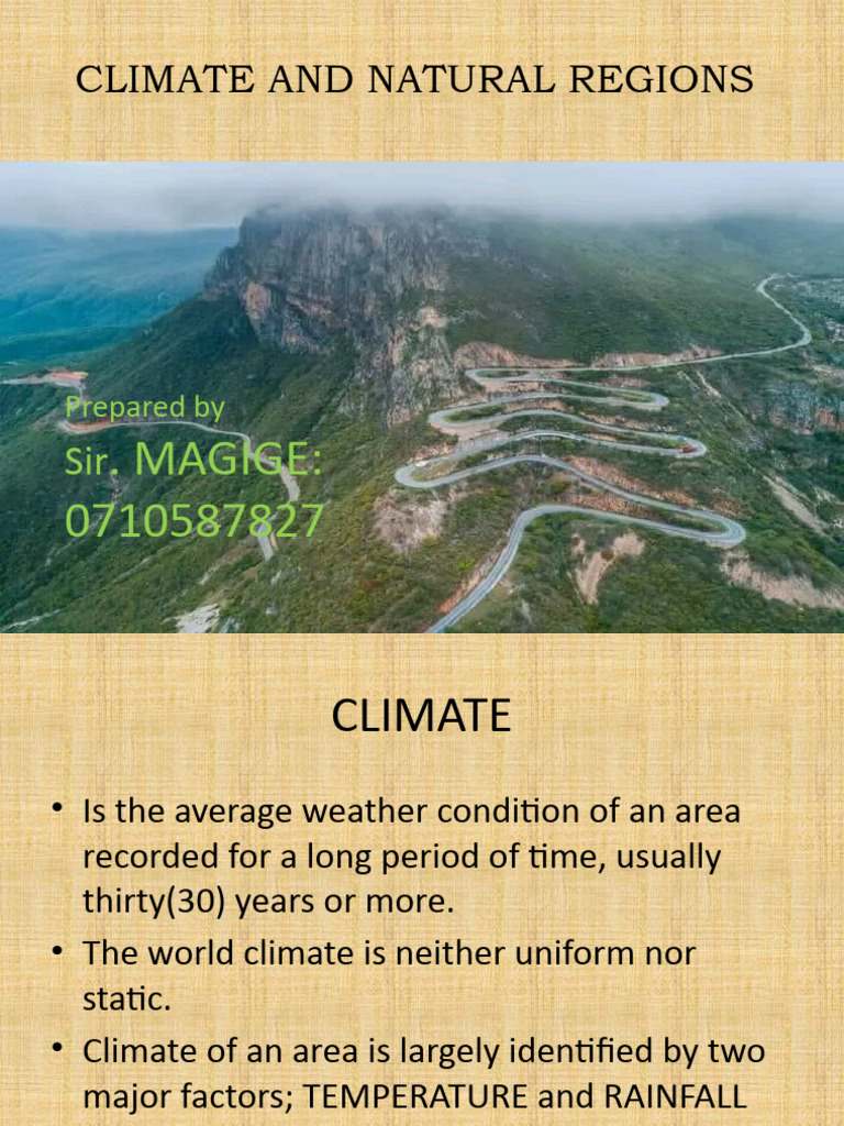 Climate Types and Natural Regions Overview | PDF | Precipitation | Rain