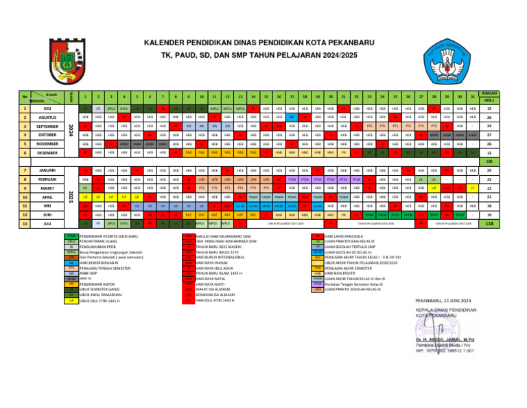Kalender Pendidikan 2024 2025 | PDF