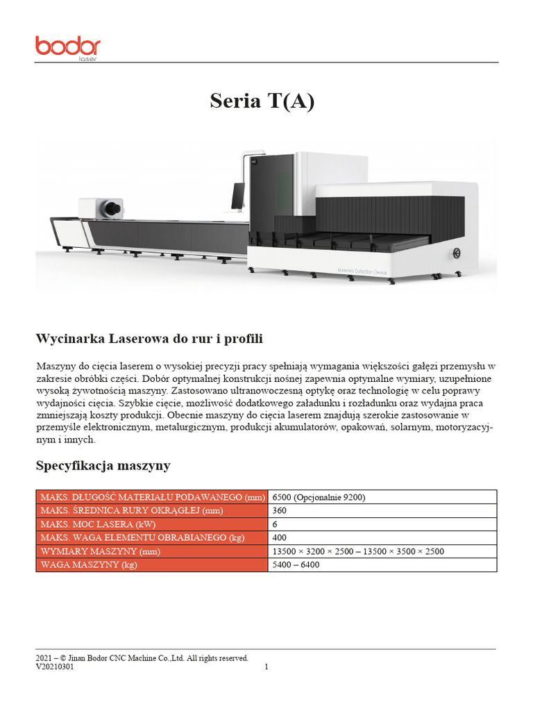 Bodor T230 Dane Tech - PL | PDF