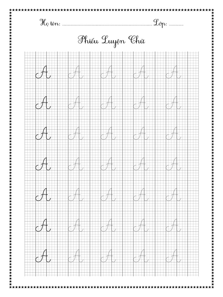 File Chữ Hoa Tổng Hợp Cỡ | PDF