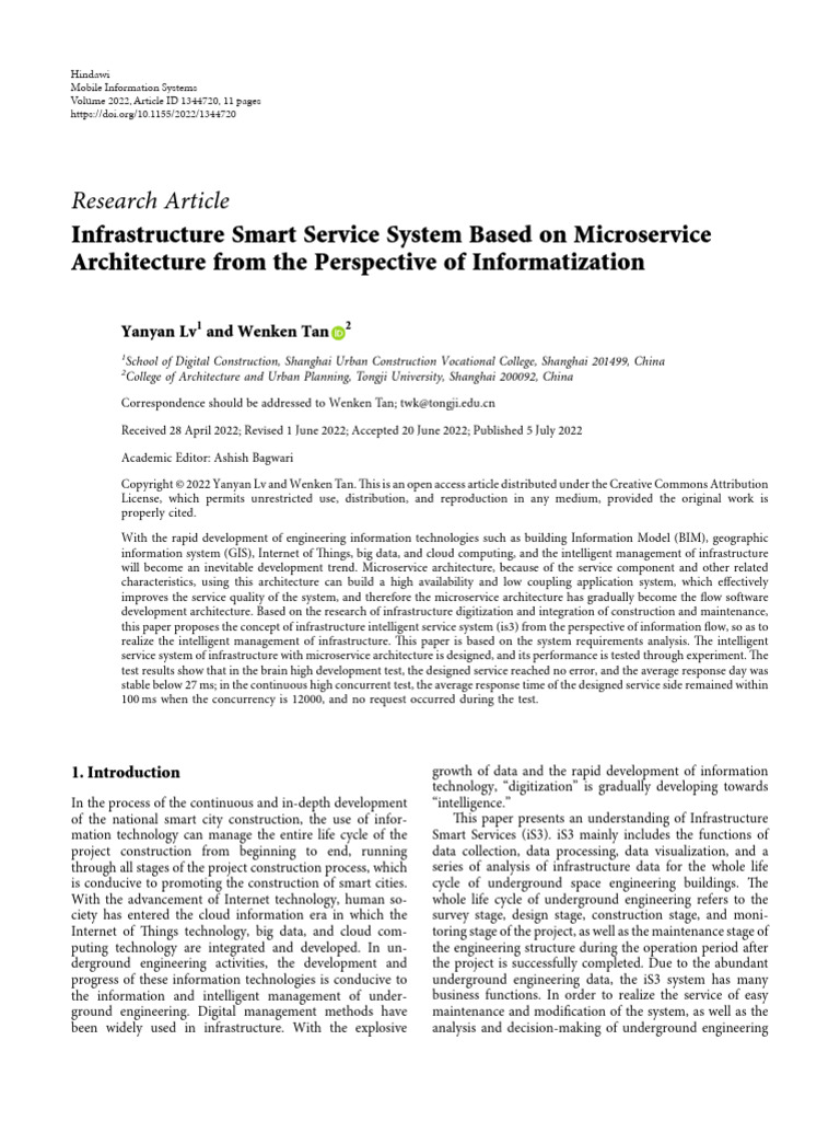 Infrastructure Smart Service System Based On Micro | PDF | Gateway (Telecommunications) | System