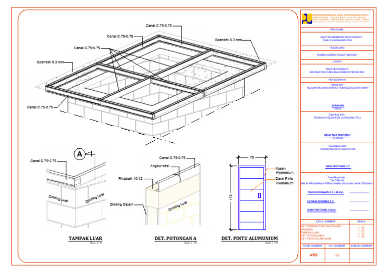 Isometri Atap-Detail Atap | PDF