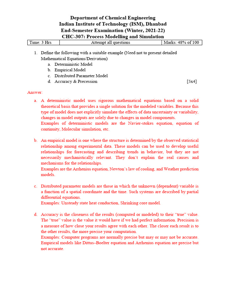 End Semester Solution Pms Pdf Mathematical Model Continuum Mechanics
