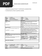 Year 6 Daily Lesson Plans: By:Missash | PDF | Teachers | Lesson Plan