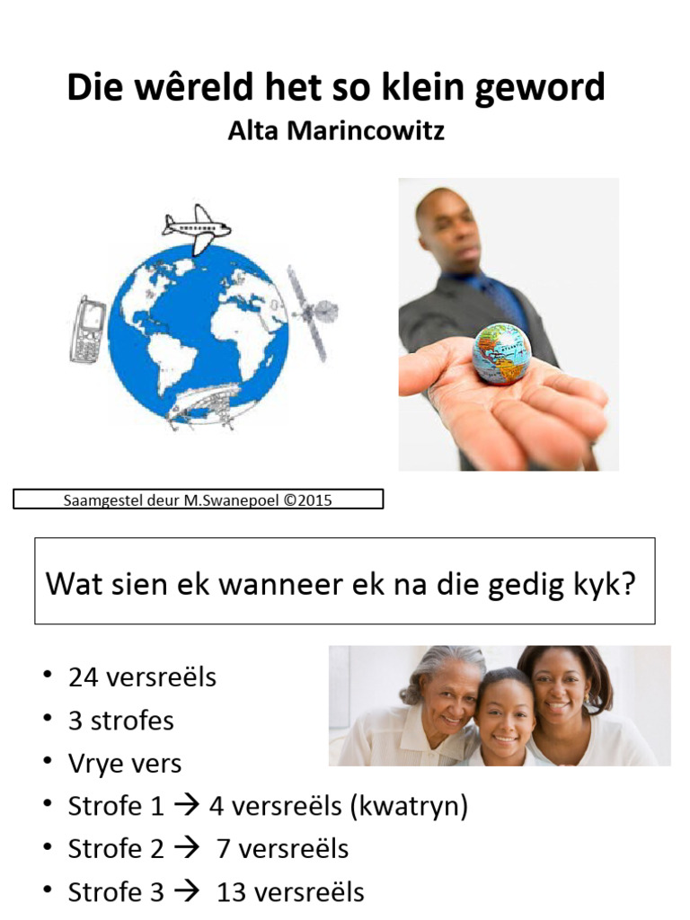 Die Wêreld Het So Klein Geword | PDF