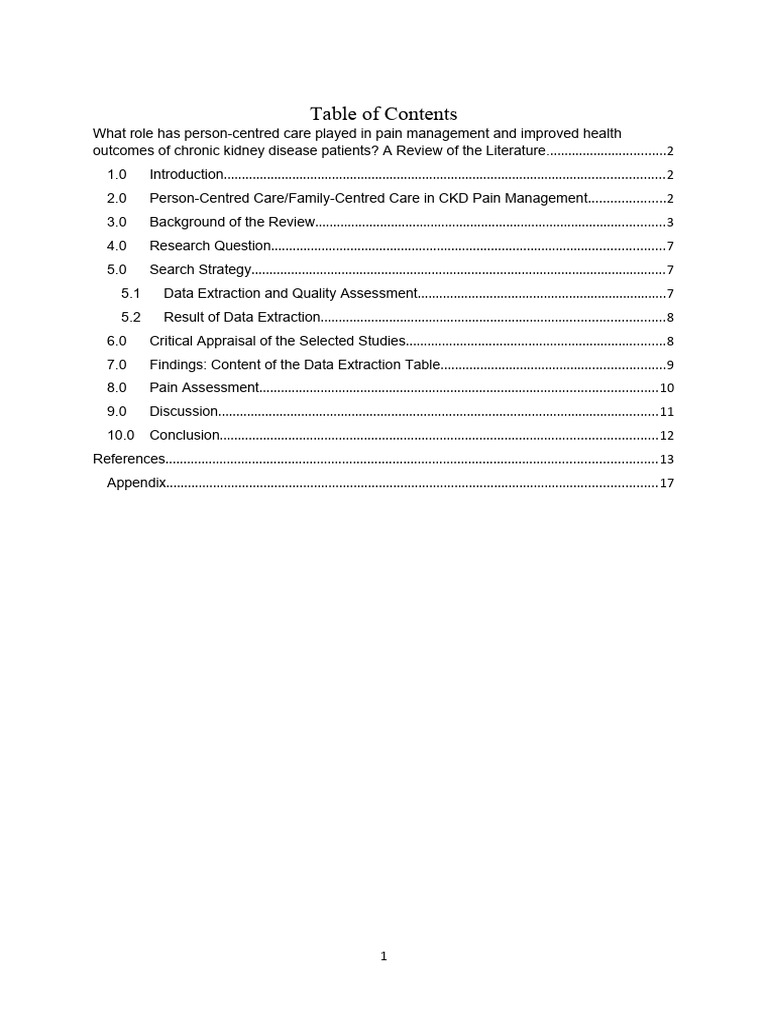 CKD Pain Management: Person-Centred Care | PDF | Chronic Kidney Disease ...