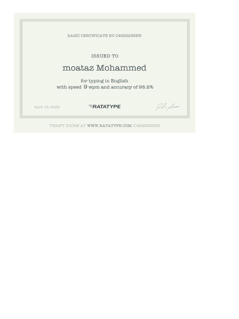 Moataz Mohammed's Certificate Page | PDF