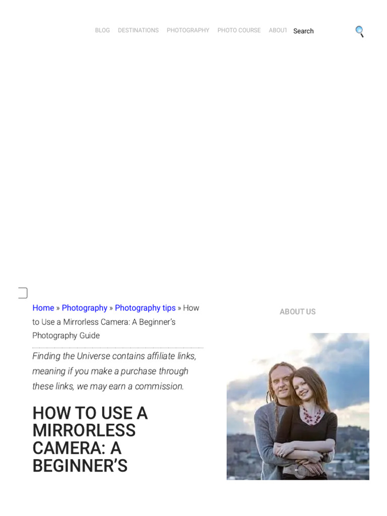 Beginner's Guide to Mirrorless Cameras | PDF | Exposure (Photography ...