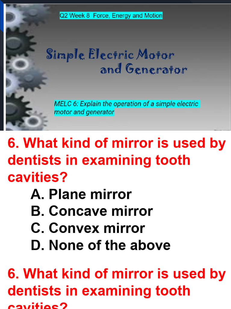 Lesson 9 SIMPLE ELECTRIC MOTOR & GENERATOR | PDF | Electric Motor ...