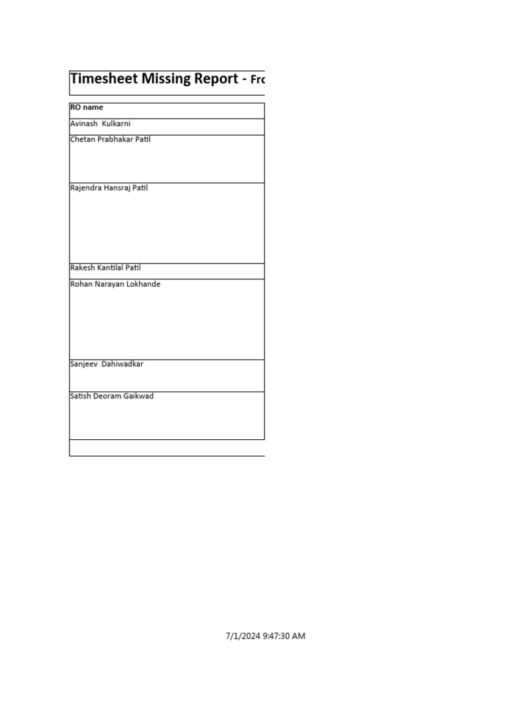Timesheet Missing ReportNew (26) | PDF