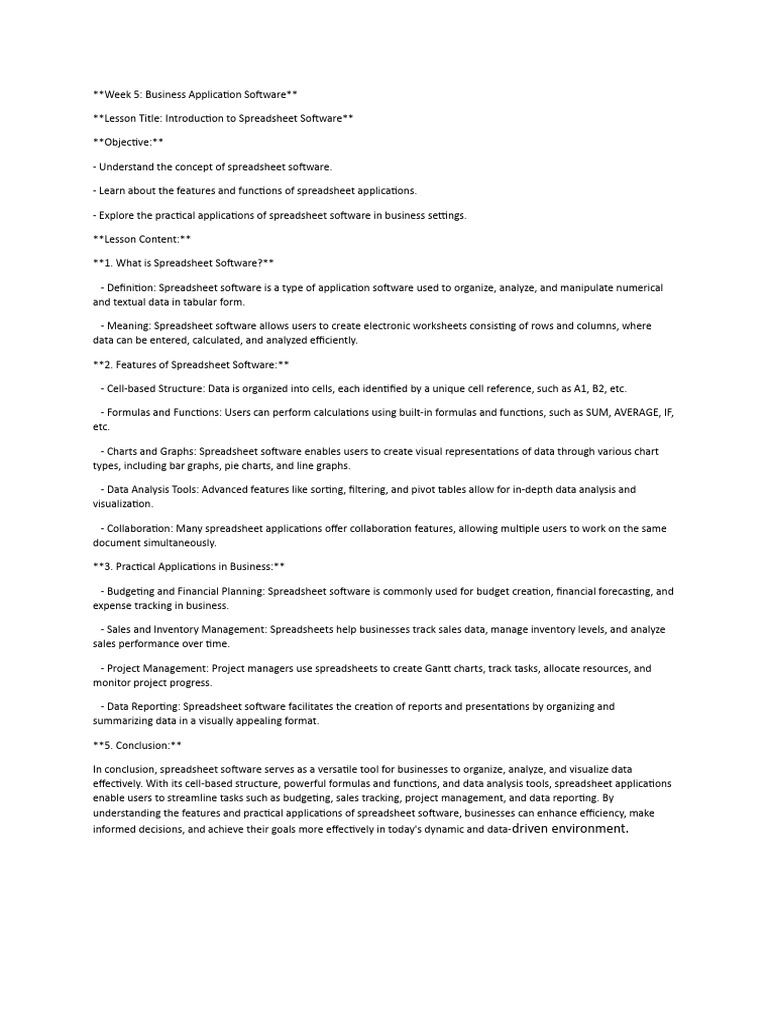 Driven Environment | PDF | Spreadsheet | Strategic Planning