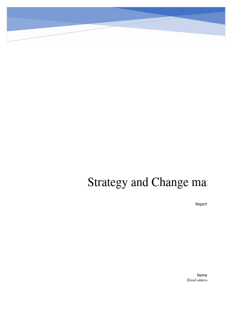 Strategy and change management | Download Free PDF | Strategic ...