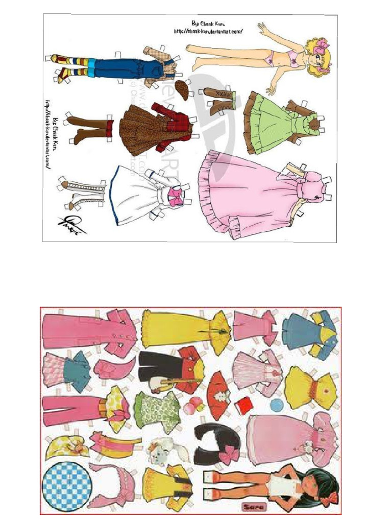 Recortables para Niñas Recreación | PDF