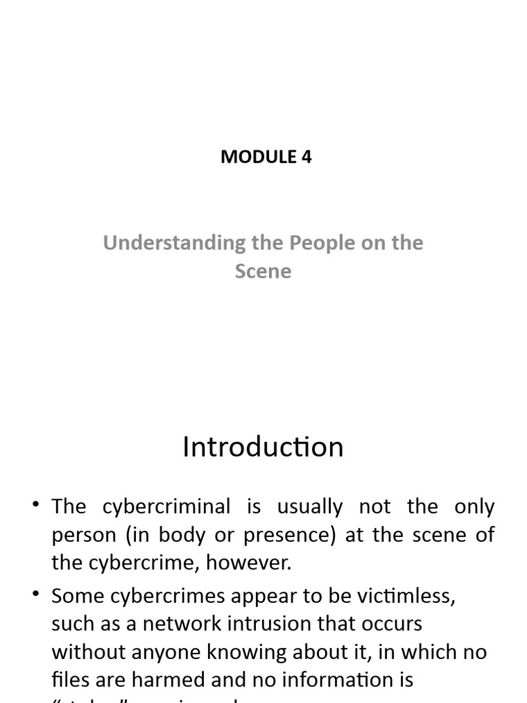 Module 4 | PDF | Offender Profiling | Crimes