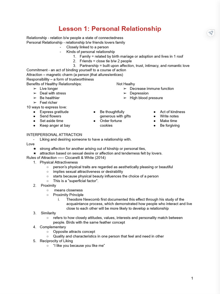 Understanding Personal Relationships | PDF | Adolescence | Feeling