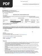VFS Appointment Letter | PDF | Travel Visa | Occupational Safety And Health