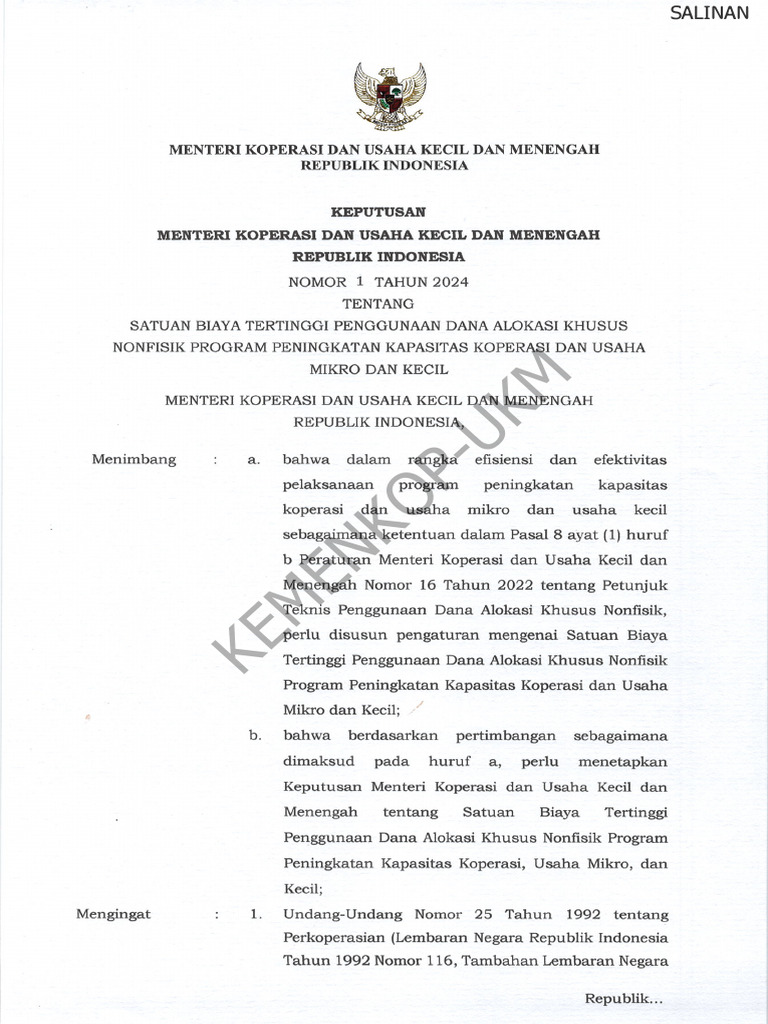 Juknis-salinan Kepmen 1 Tahun 2024 New | PDF