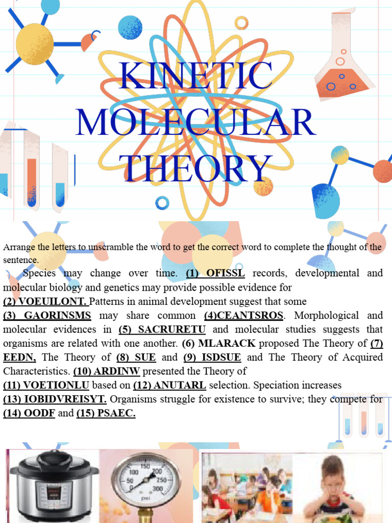 Kinetic Molecular Theory Overview | PDF | Water | Oxygen