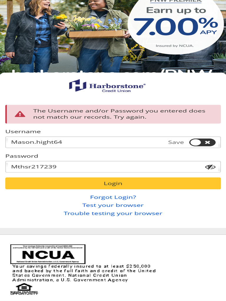Harborstone Credit Union Login | PDF