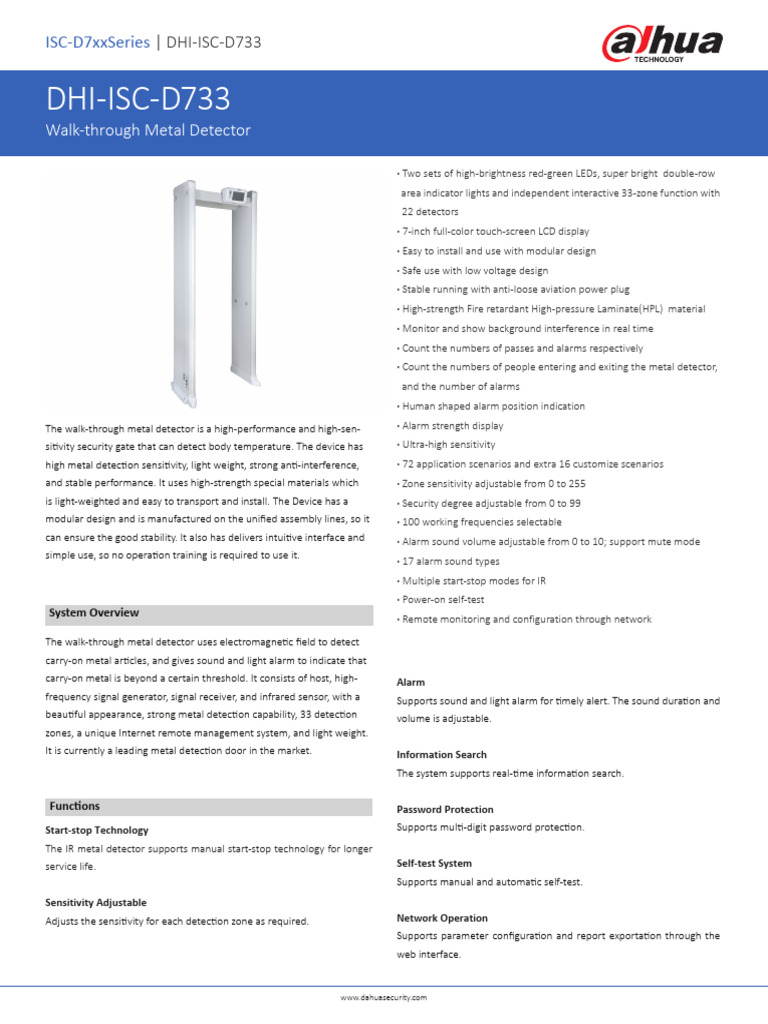 ISC-D733 | Download Free PDF | Metal Detector | Sensor