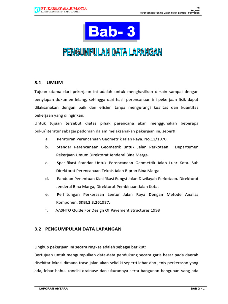 Bab 3 Pengumpulan Data Lapangan | PDF