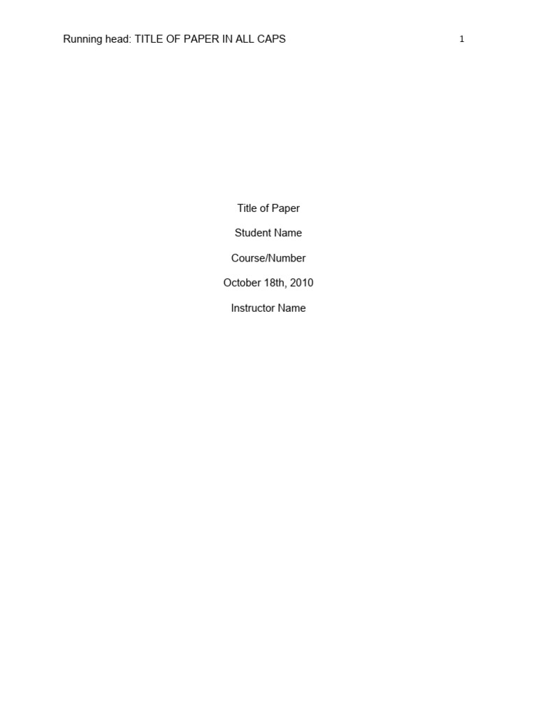 Example Paper For Formatting | PDF | Typography | Text