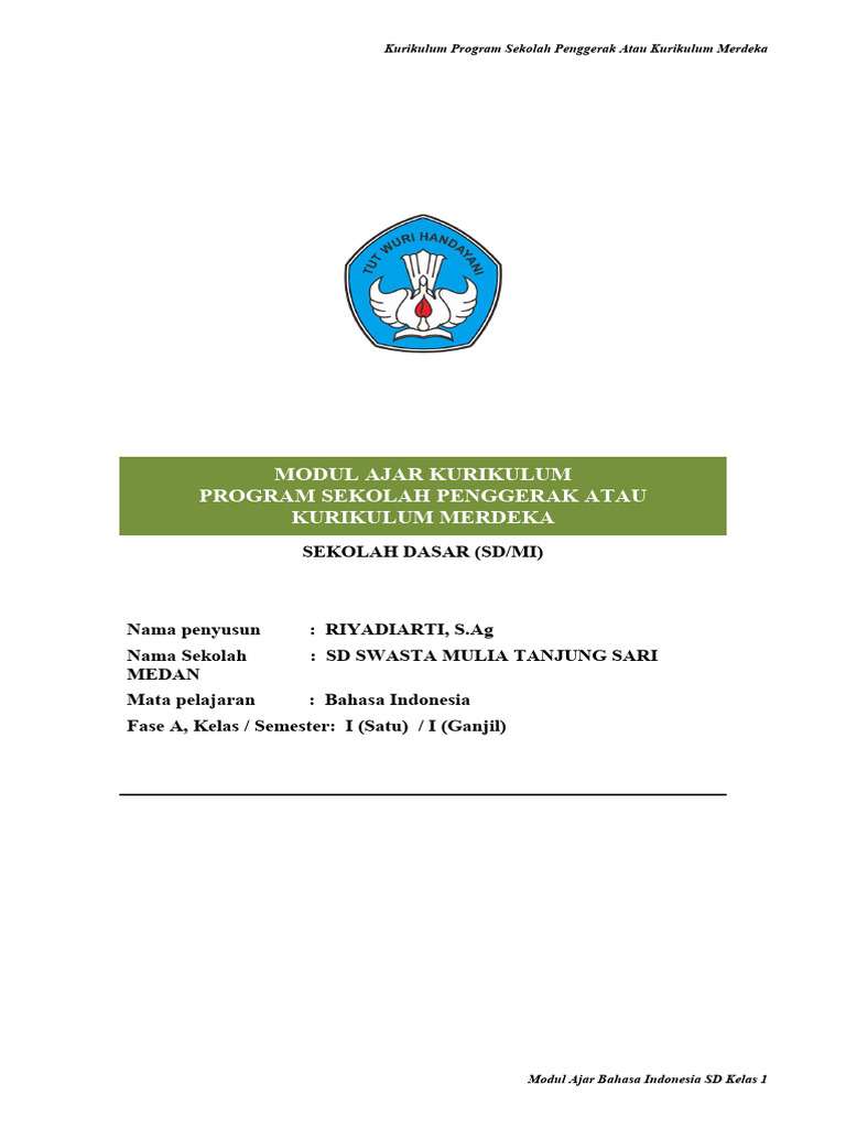 3.MODUL BI KLS 1 GANJIL Fixxx | PDF | Karier & Perkembangan | Kajian Bahasa Asing