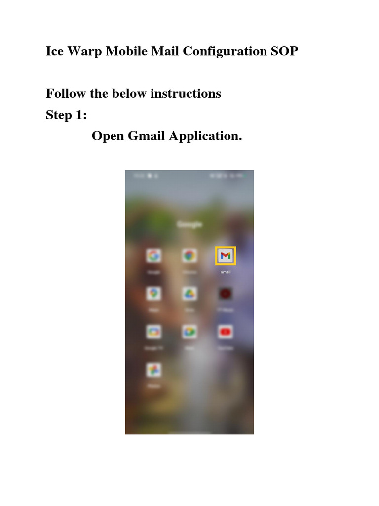 Ice Warp Mobile Mail Configuration SOP | PDF