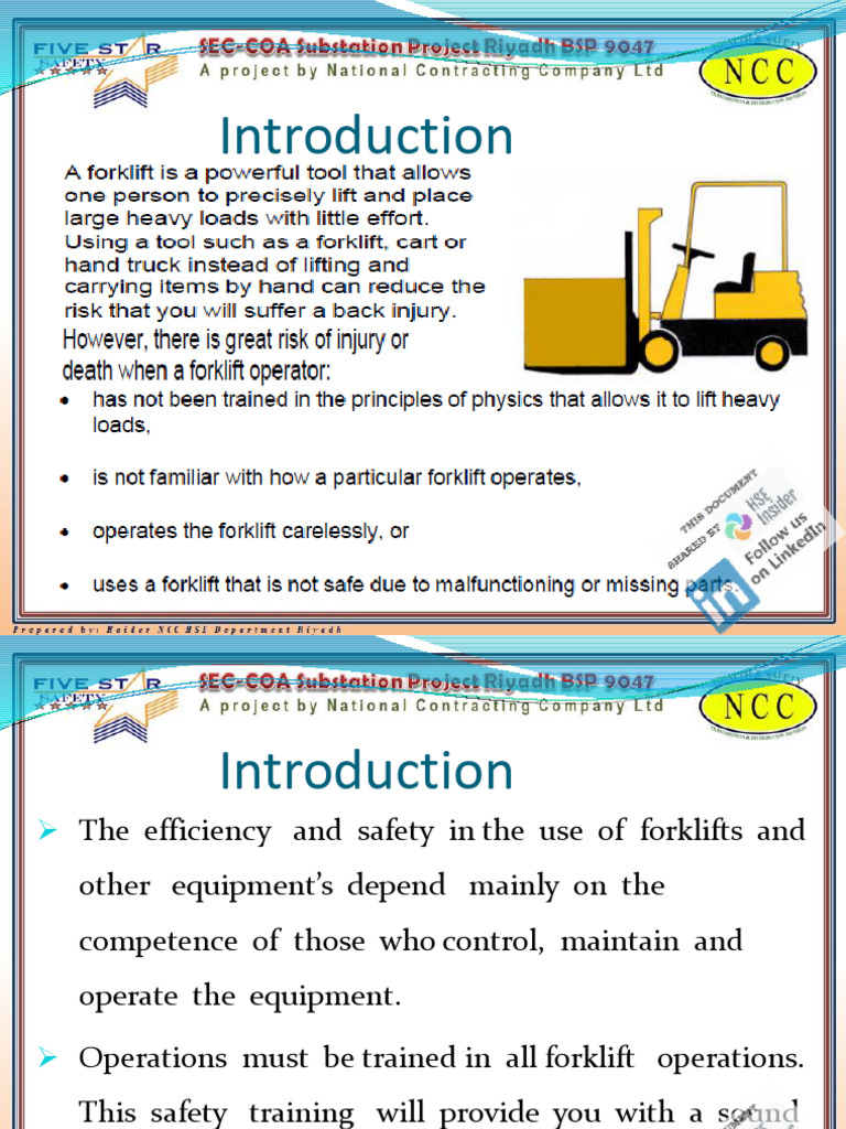 Forklift Operator Training | PDF | Forklift | Truck