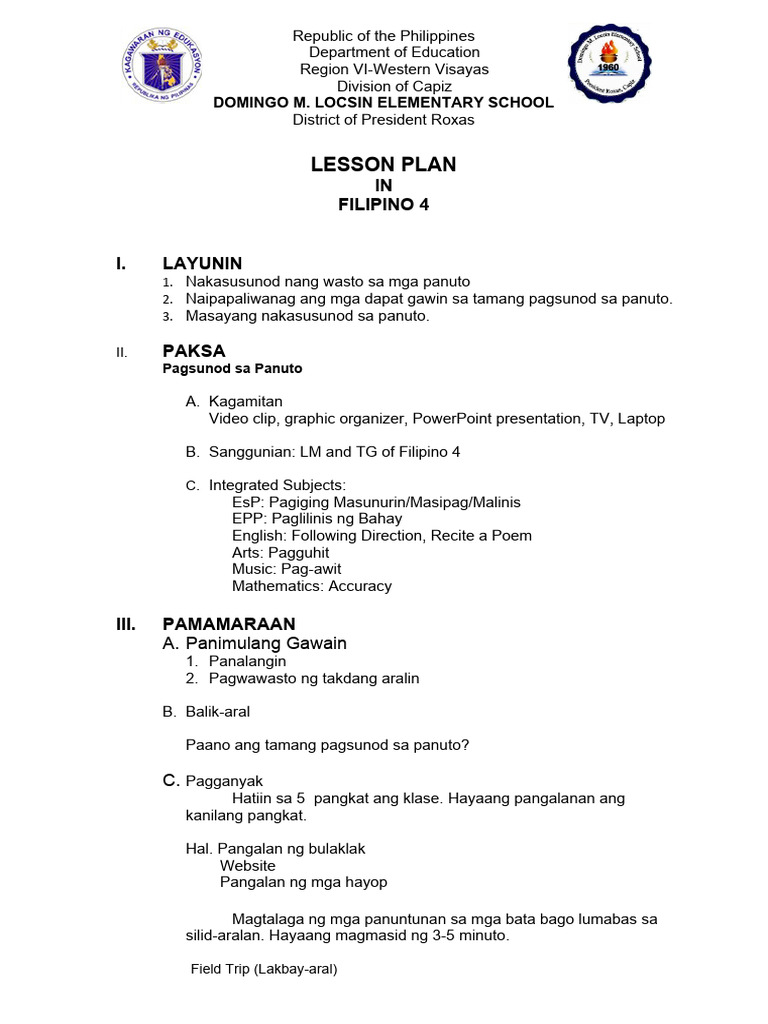 COT_DLP_FILIPINO 4 BY TEACHER RUENA B. JAVIER - MAYBETH | PDF
