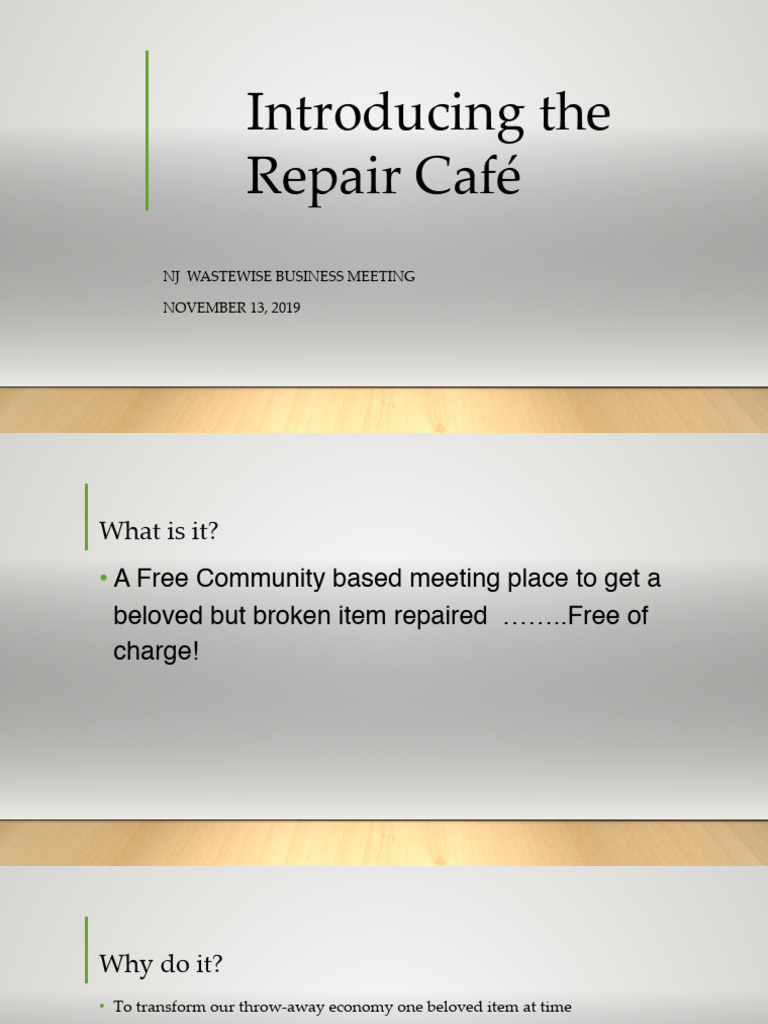 USEPA Repair-Cafe | PDF