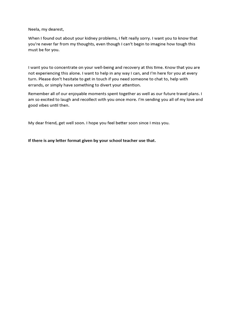 Letter Class 6 | PDF