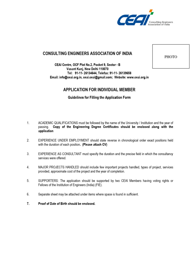 Application Form For Individual Category 2023 R1 | PDF | Engineering ...