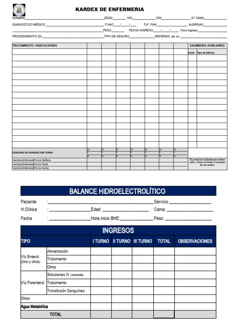 Formato Kardex 2024 | PDF | Ciencias de la Salud | Enfermedades y trastornos