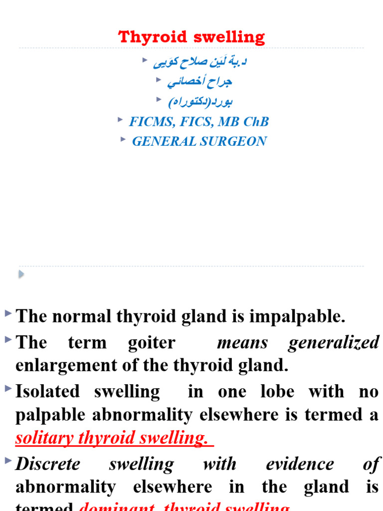 19.3 - Thyroid Swelling | PDF | Thyroid | Glands