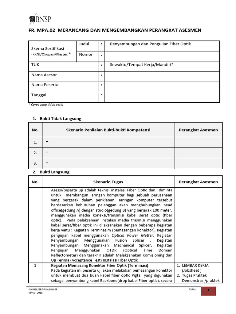 Form FR - Mpa-02 - Skkni - 101 - 2018 | PDF