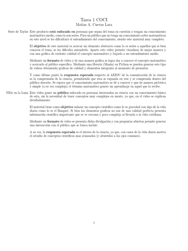 Tarea1 COCI | PDF | Conocimiento | Comprensión