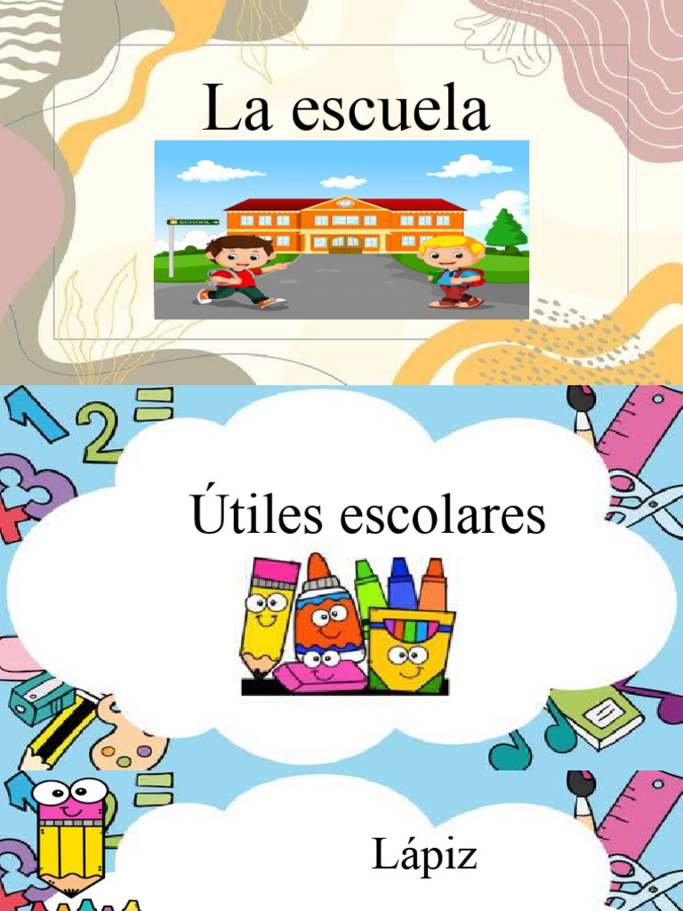 Útiles escolares esenciales para la escuela | PDF | Hogar, jardinería y ...