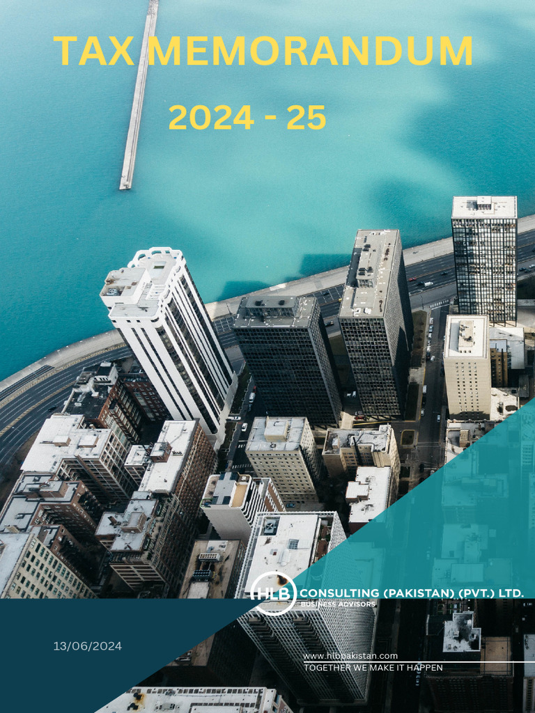 Tax Memorandum 2024-25 | PDF | Taxes | Capital Gains Tax