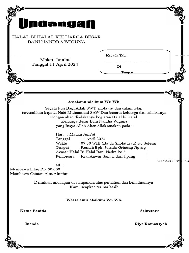 A5 Undangan Walimatul Ursy A5 Model U01 (Repaired) | PDF