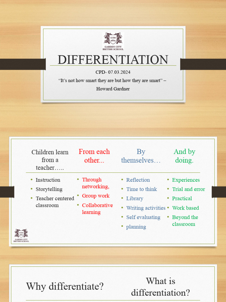 Differentiation CPD | PDF | Learning | Intelligence