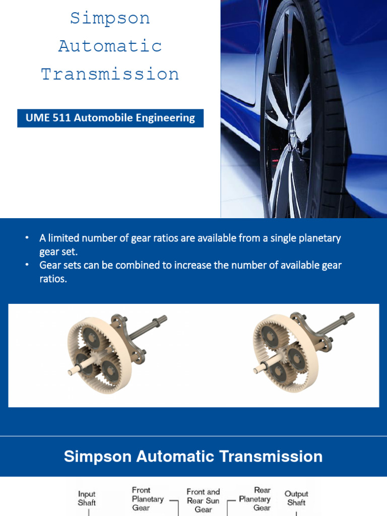 9.1 - Simpson Transmission | PDF | Clutch | Gear