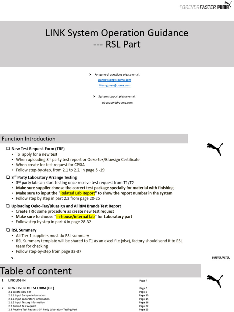 LINK Training Guidance - RSL Part - 2024 Apr | PDF | Login