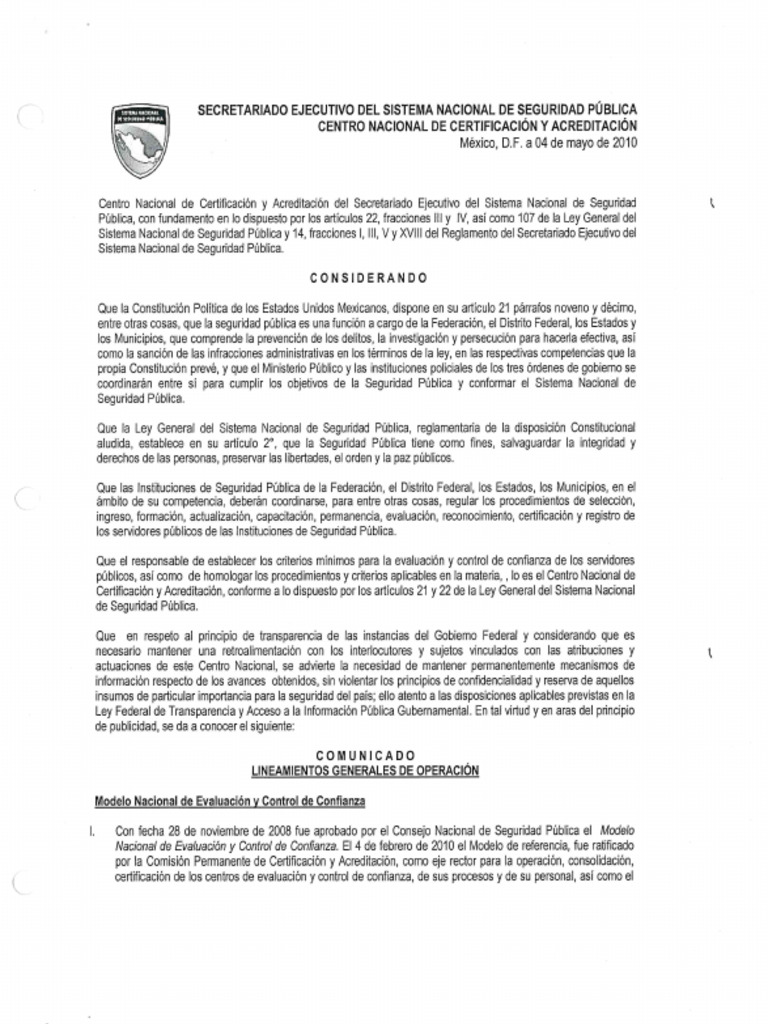 Lineamientos Generales de Operaci N | PDF