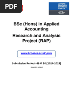 BSc Applied Accounting RAP Guide | PDF | Evaluation | Sustainability
