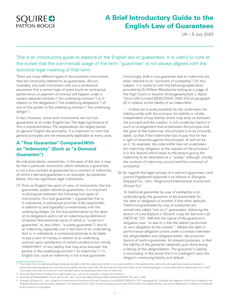 a-brief-introductory-guide-to-the-english-law-of-guarantees | PDF ...